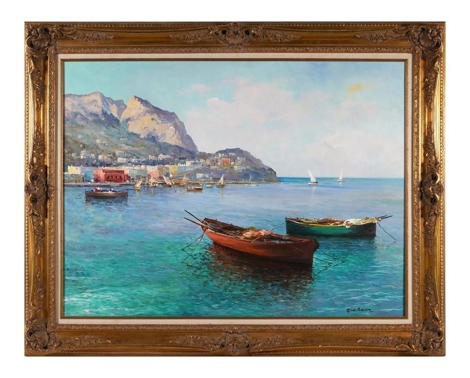 Guido Odierna | Oil on canvas painting of Marina Grande Capri by ...