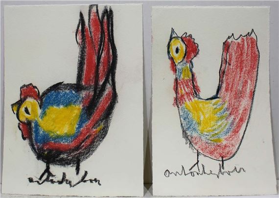 Anton Heyboer | Kippen | MutualArt