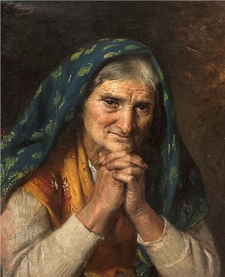 Luigi Bechi | Vecchia contadina | MutualArt