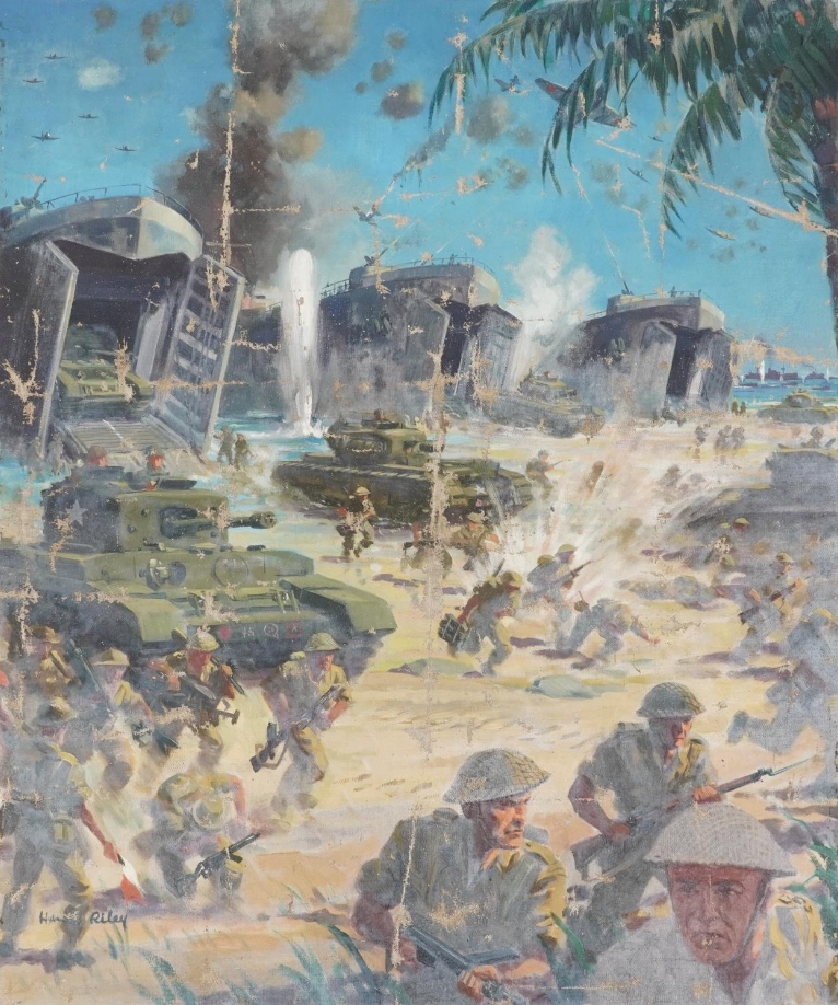 Harry Arthur Riley | WW2 Beach head landings, Military interest | MutualArt