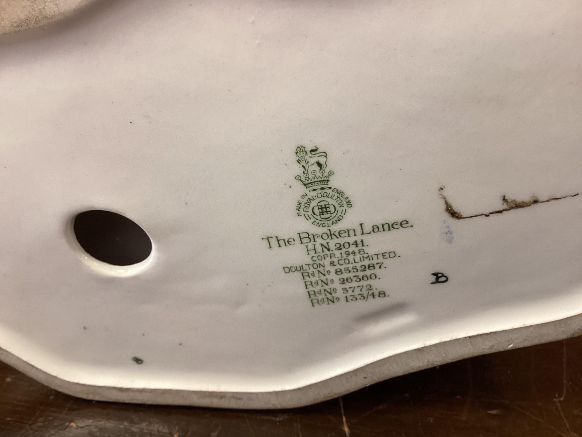 Royal Doulton | Royal Doulton figure - The Broken Lance HN2041 (lacking ...