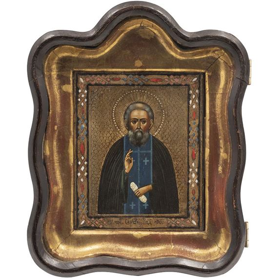 Russian School, 19th Century | ÍCONO SAN SERGIO DE RÁDONEZH | MutualArt