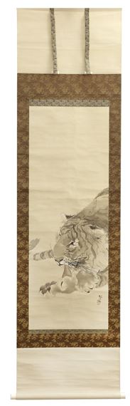 Okoku Konoshima | A SCROLL DEPICTING A TIGER, KONOSHIMA OKOKU 木島 桜谷 ...