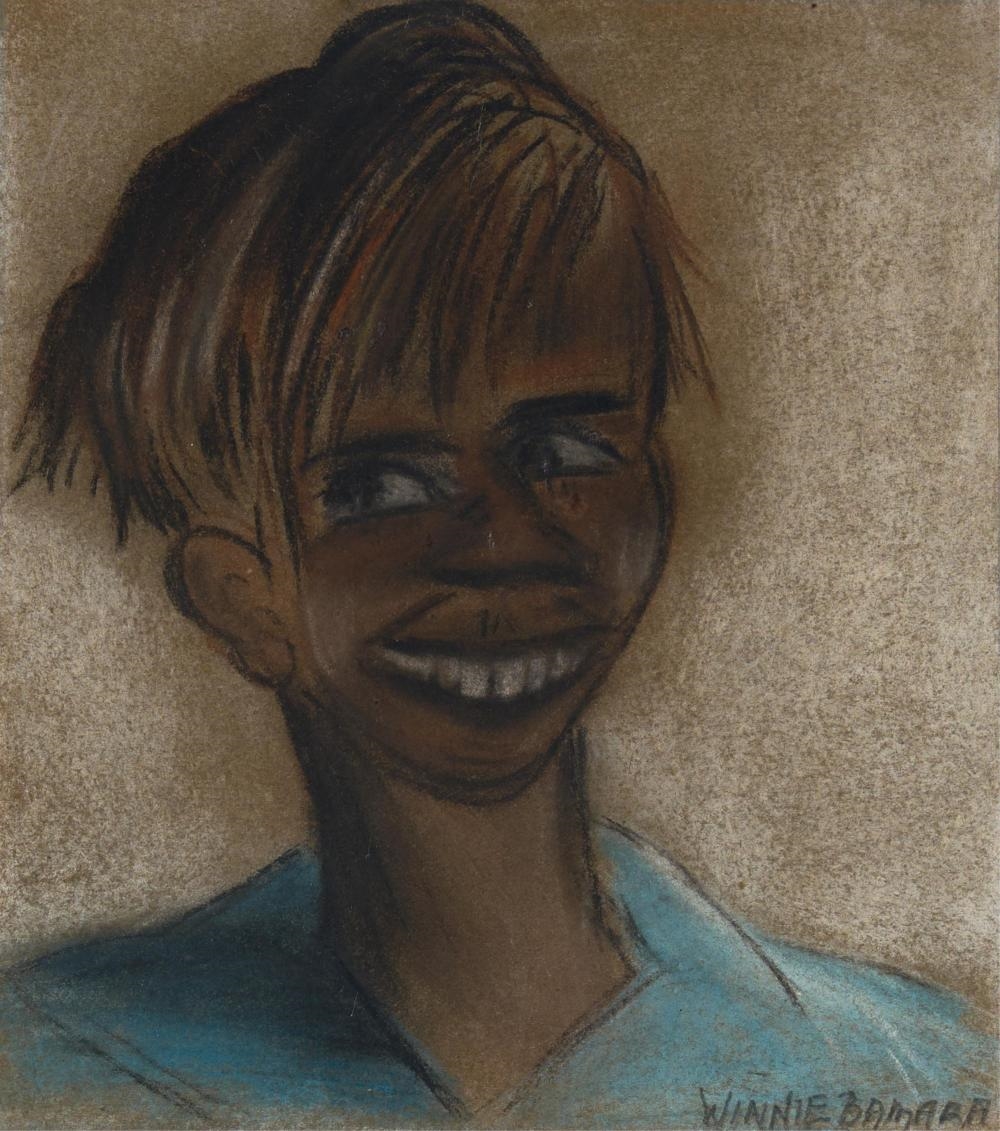 WINNIE BAMARA | Portrait of Aboriginal Girl | MutualArt