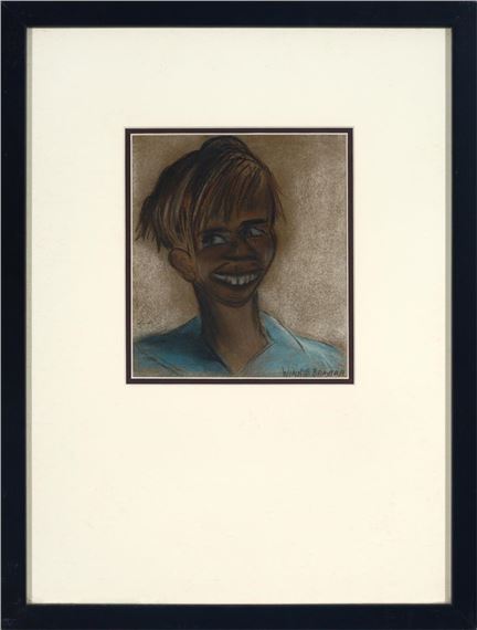 WINNIE BAMARA | Portrait of Aboriginal Girl | MutualArt