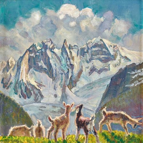 Oscar Nussio | Blick auf die Sciora-Bondasca-Gruppe (1944) | MutualArt