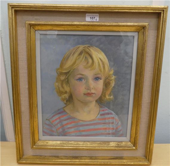 Philippa Maynard Romer | a young child oil on canvas bears a signature ...