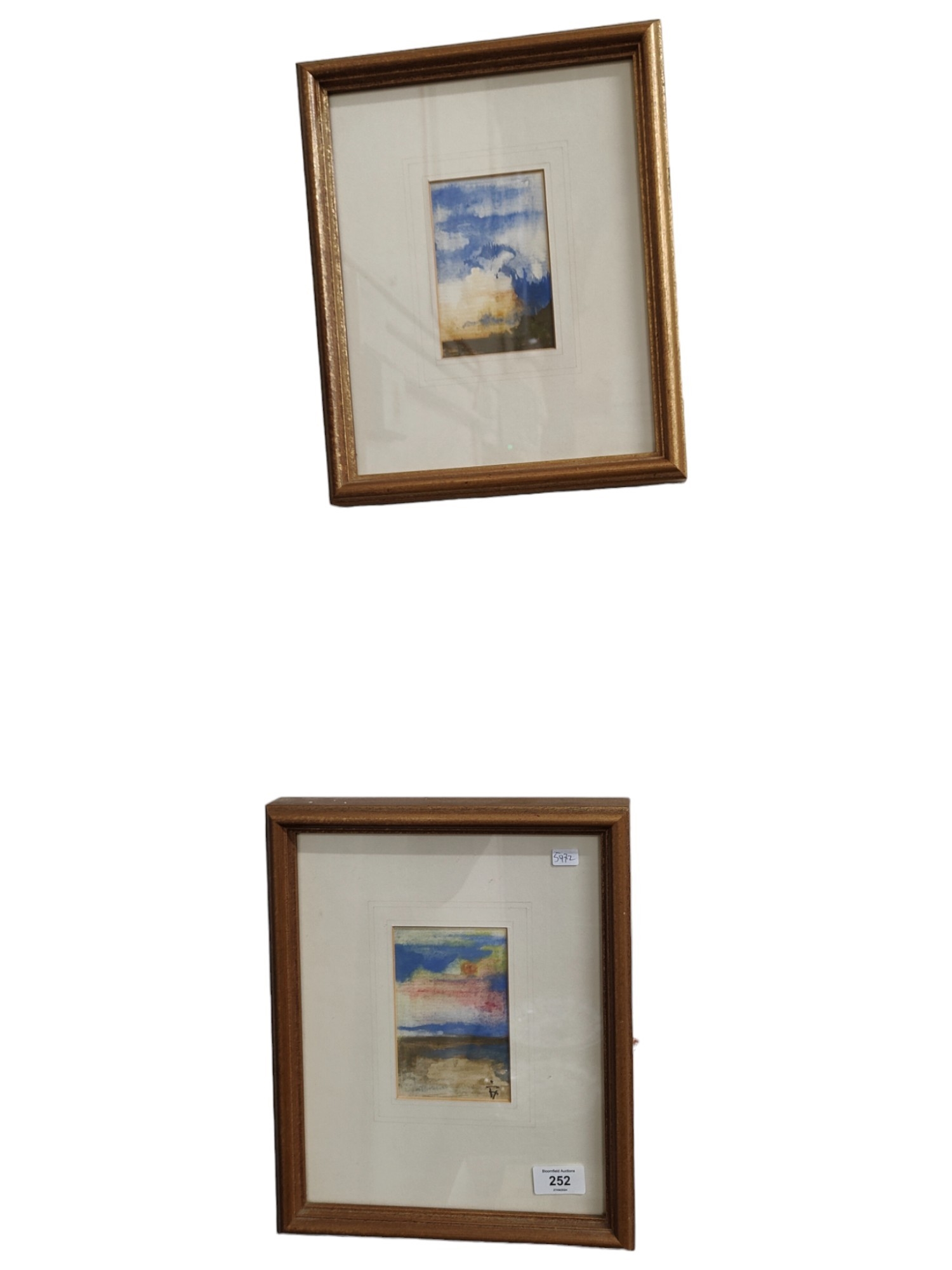 Félix Anaut | PAIR OF FELIX ANAUT ABSTRACT LANDSCAPES 13 X 8CM | MutualArt