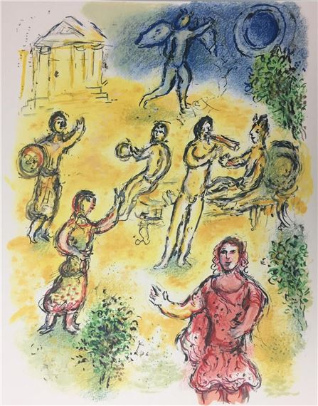 Marc Chagall | Marc Chagall - Feast at Menelaus (1989) | MutualArt