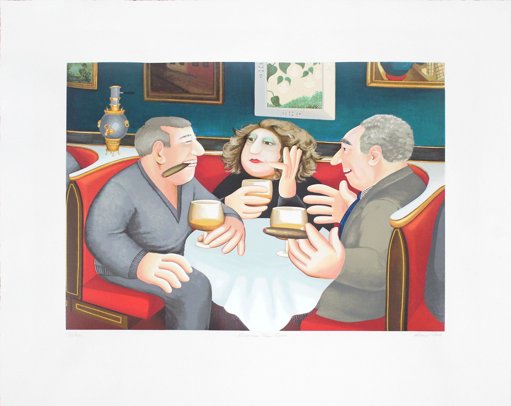 Beryl Cook | Beryl Cook - Russian Tea Room (1986) | MutualArt