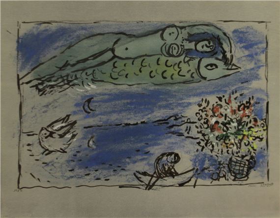 Marc Chagall | Marc Chagall - Poisson Volant (1958) | MutualArt
