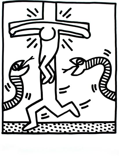 Keith Haring | Keith Haring - Run Away (from Lucio Amelio Suite (1983 ...
