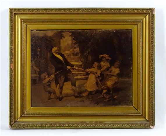 Frederick Morgan | A crystoleum after Fred Morgan titled Tug of War ...