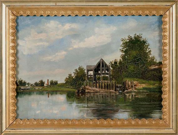 Walter Griffin | First Locks, Old Canal, Portland (1880s) | MutualArt