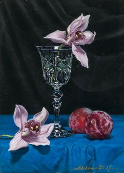 Tetsuya Mishima | Plum and cymbidium (1996) | MutualArt