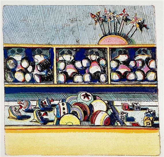 Wayne Thiebaud | Wayne Thiebaud - Toy Counter (1991) | MutualArt