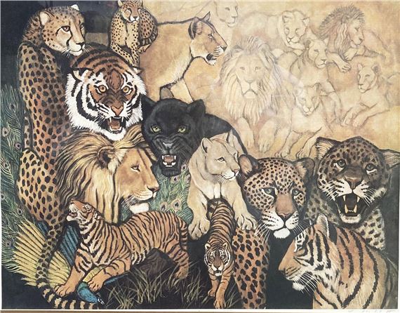 Caroline Schultz | Caroline Schultz - Big Cat Compositions | MutualArt