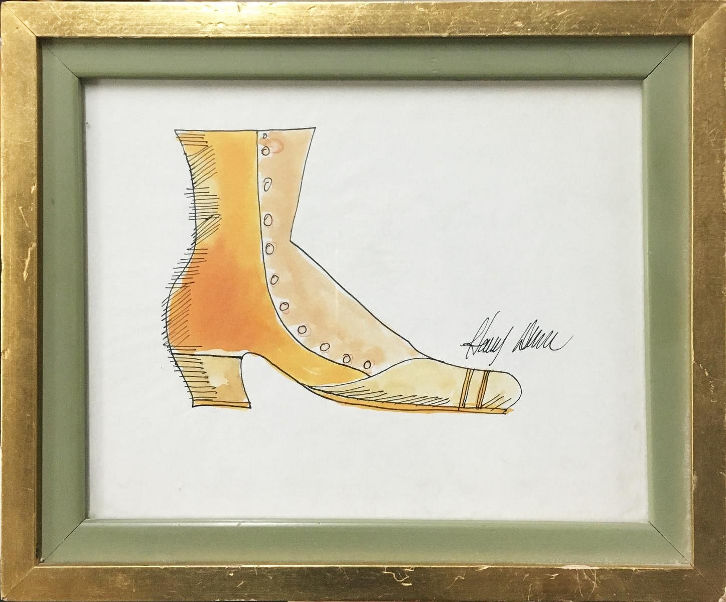 Harry Dunn | Harry Dunn - Boot Watercolor | MutualArt