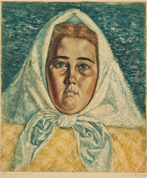 Eduard Wiiralt | Eesti neiu(Estonian girl) (1942) | MutualArt
