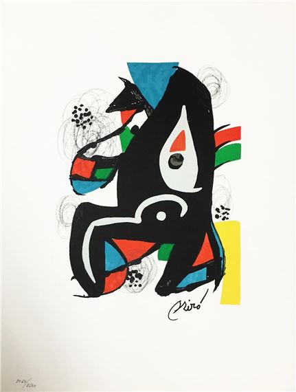 Joan Miró | Joan Miro - Untitled XII from La Melodie Acide (1980 ...