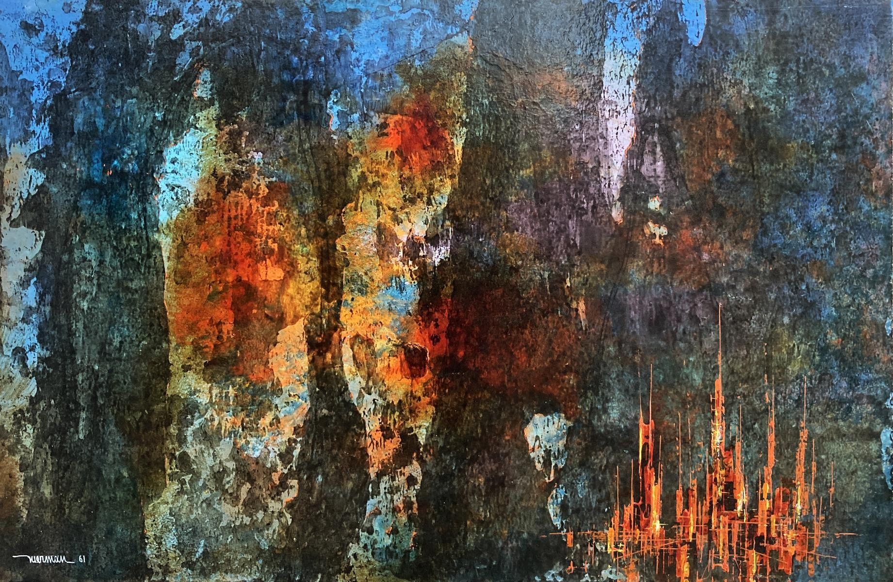 Leonardo Nierman | Leonardo Nierman - Untitled Abstraction (1961 ...