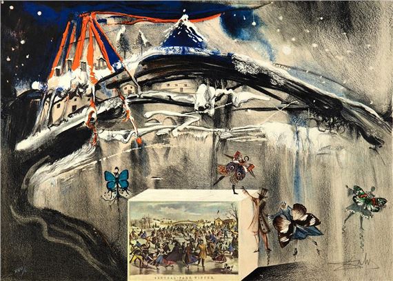 Salvador Dalí | Salvador Dali - Central Park Winter New York (1971 ...