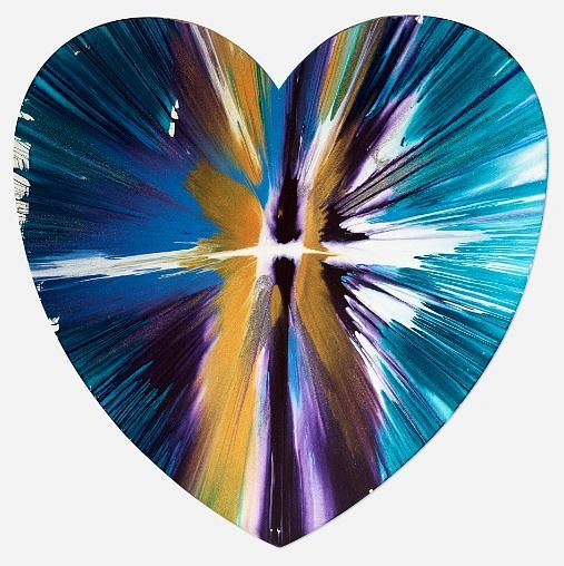 Damien Hirst | Damien Hirst - Heart Spin Painting (2009) | MutualArt