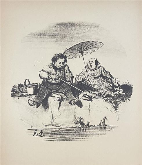 Honoré Daumier | Honore Daumier - The Pleasures of Fishing (1945 ...