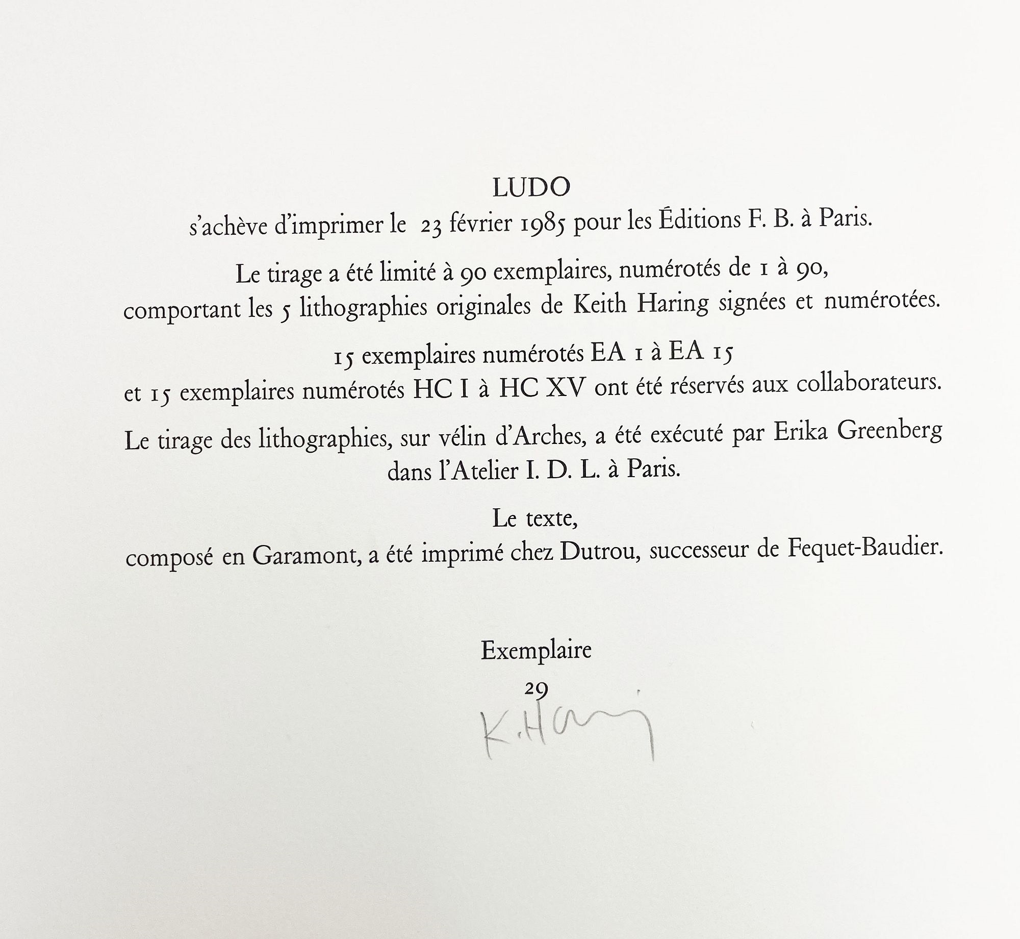 Keith Haring | Keith Haring - Ludo 5 Original Lithographs Cover Sheet ...