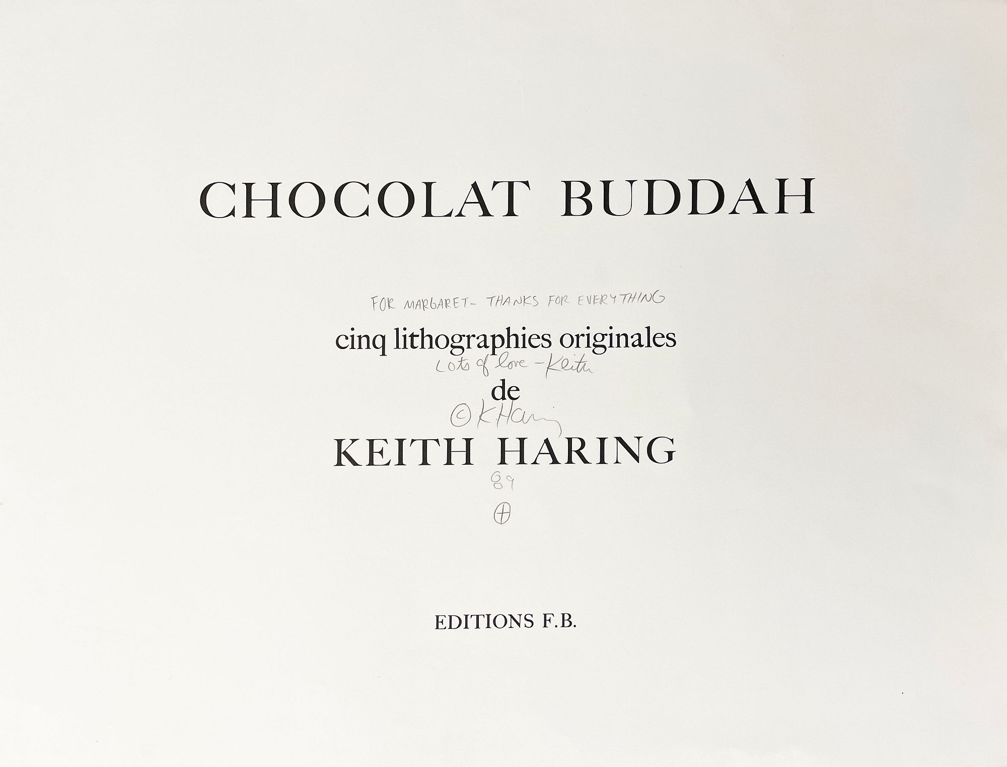 Keith Haring | Keith Haring - Hand Signed and Dedicated Cover Sheet ...