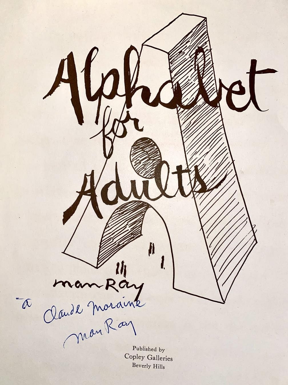Man Ray | Man Ray - Alphabet for Adults (Signed Cover (1970) | MutualArt
