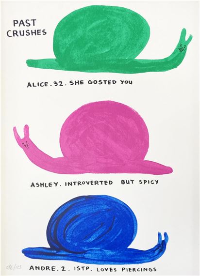 David Shrigley | David Shrigley - Past Crushes (2022) | MutualArt