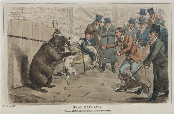 Henry Thomas Alken | Henry Alken - Bear Baiting (1825) | MutualArt