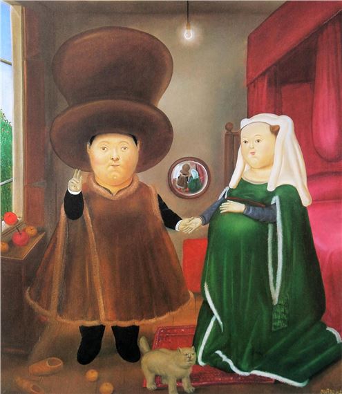 Fernando Botero | Fernando Botero (after) - The Arnolfini after Van ...