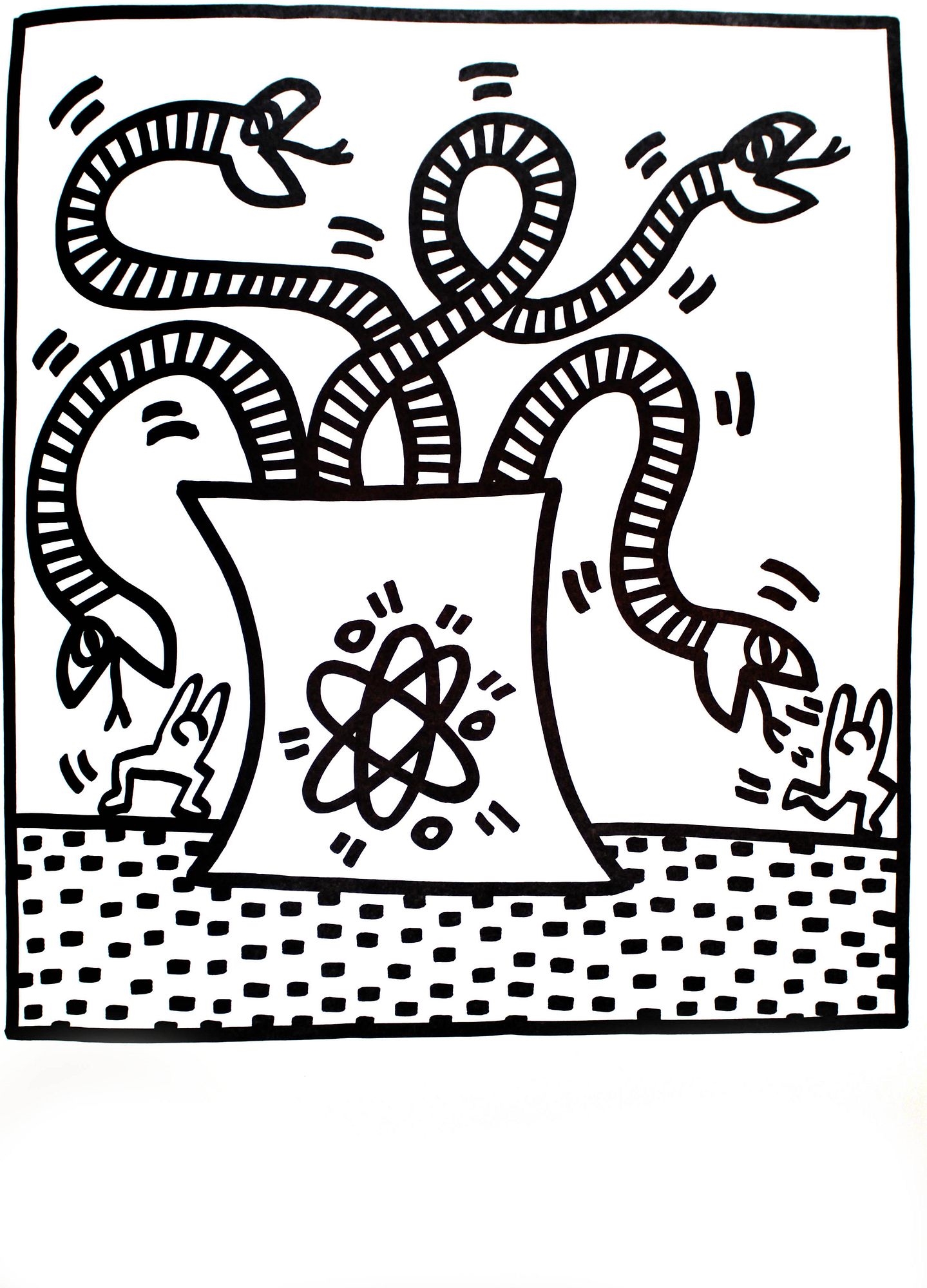 Keith Haring | Keith Haring - Nuclear Snakes (from Lucio Amelio Suite ...