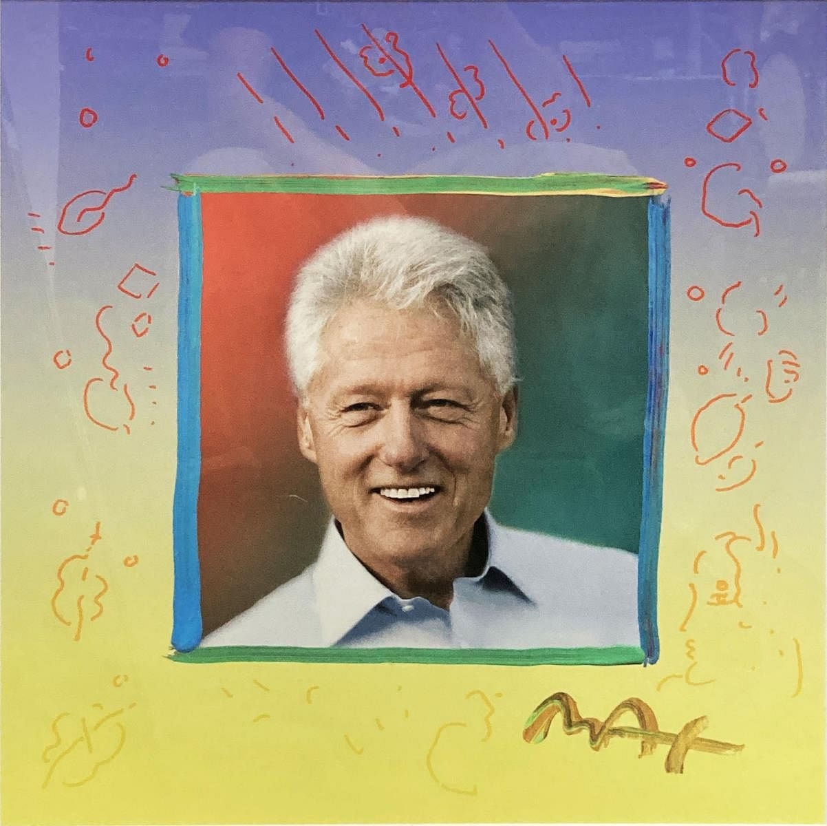 Peter Max | Peter Max - Bill Clinton | MutualArt