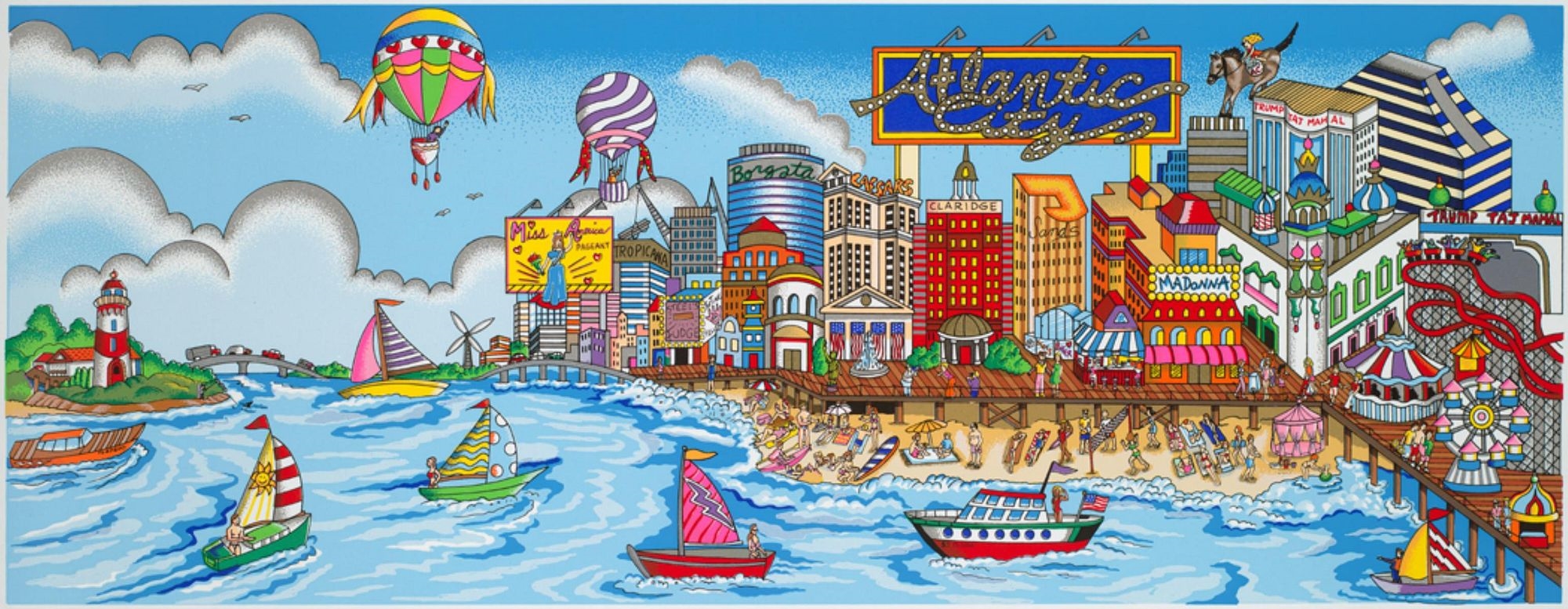 Charles Fazzino | Charles Fazzino - An Atlantic City Summer 3-D (2007 ...