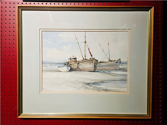 Jason Partner | A of beached sea vessels and rowing boat,cm xcm image ...