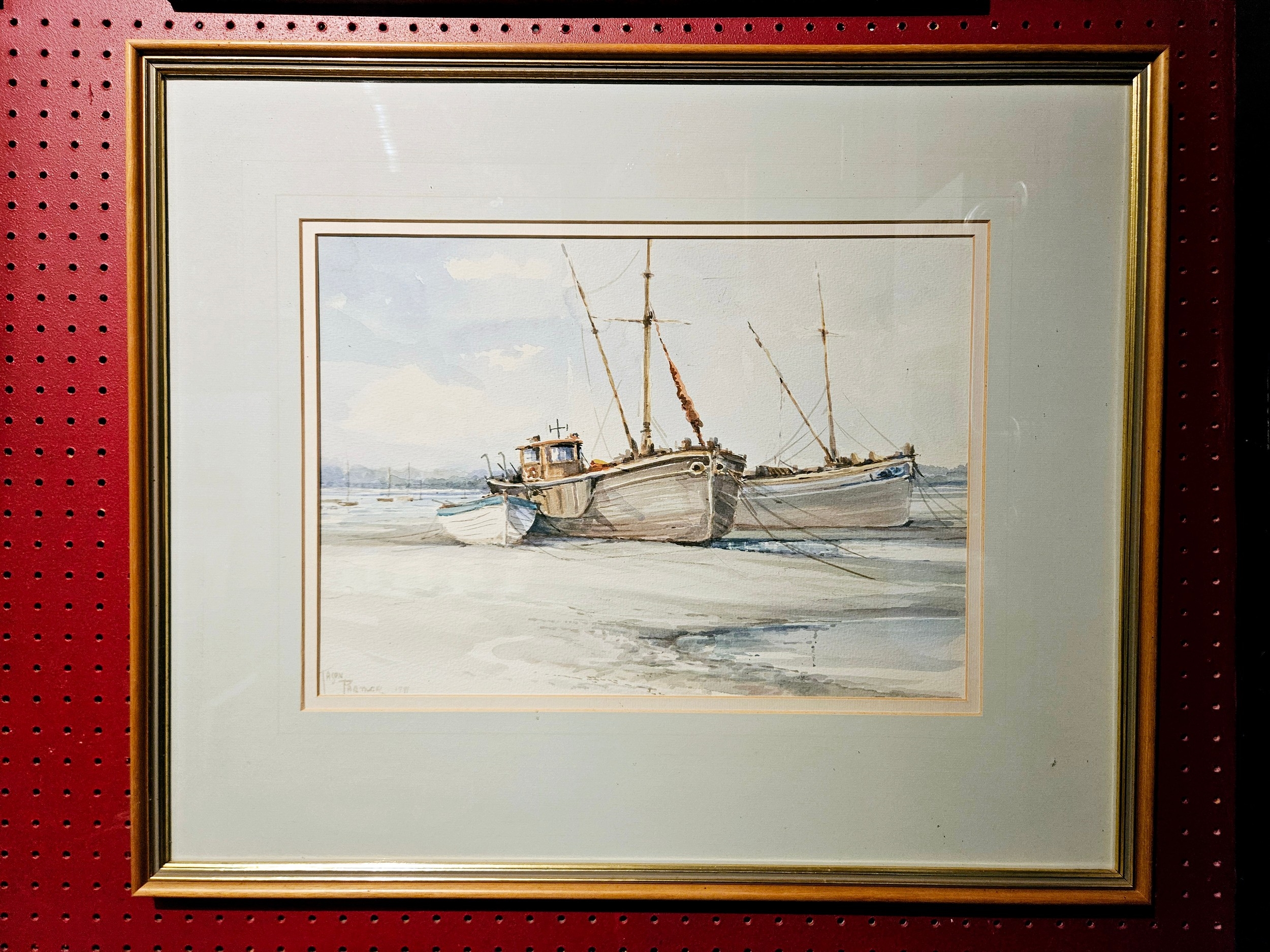 Jason Partner | A of beached sea vessels and rowing boat,cm xcm image ...