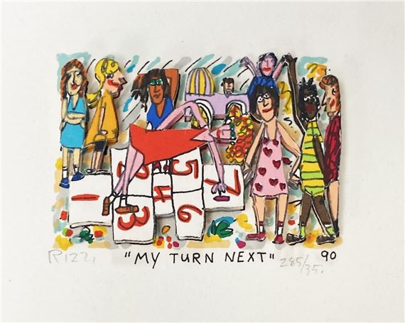 James Rizzi | James Rizzi - My Turn Next (1990) | MutualArt