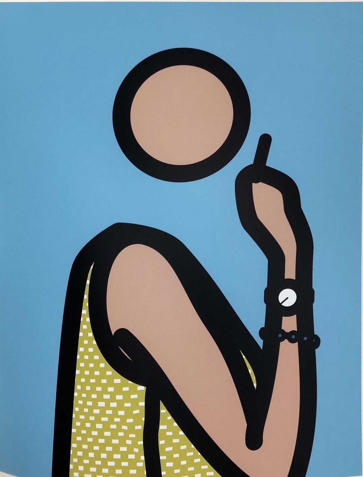 Julian Opie | Julian Opie - Ruth with cigarette 2 (2005) | MutualArt