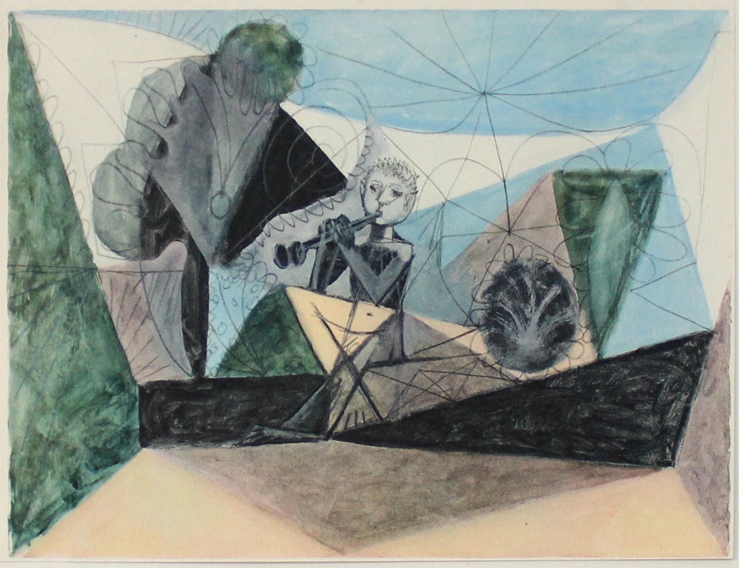 Pablo Picasso | Pablo Picasso - Untitled (Double Flute (1948) | MutualArt