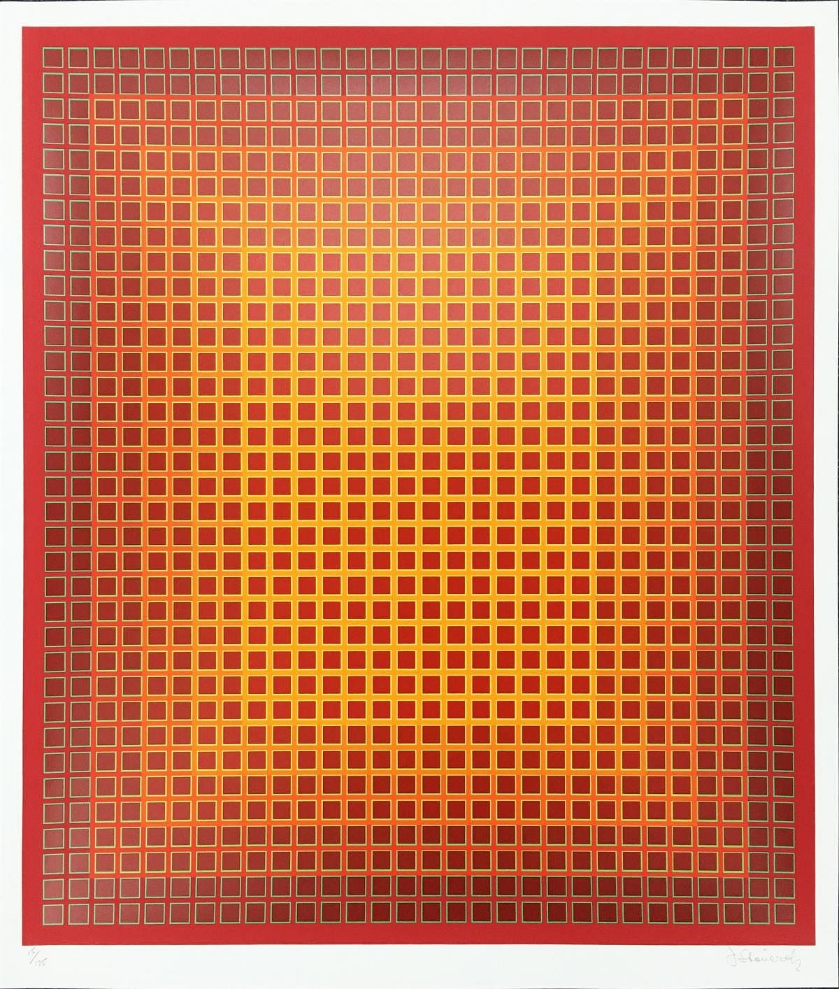 Julian Stanczak | Julian Stanczak - Sequential Chroma (1978) | MutualArt