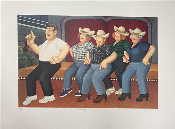 Beryl Cook | Beryl Cook - Line Dancing (1986) | MutualArt