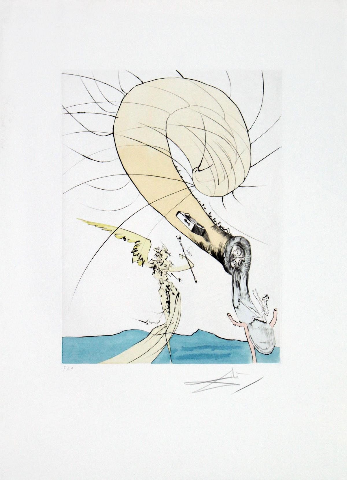 Salvador Dalí | Salvador Dali - Freud with a Snail's Head (1974 ...