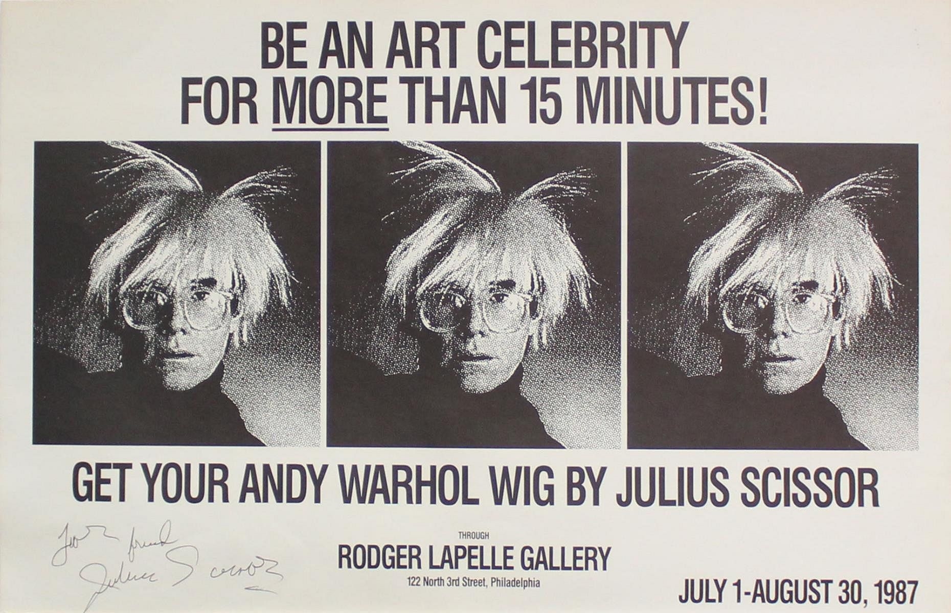 Julius Scissor | Julius Scissor - Andy Warhol Wig (1987) | MutualArt