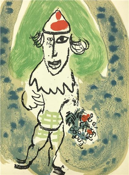 Marc Chagall | Marc Chagall - The Clown (1966) | MutualArt