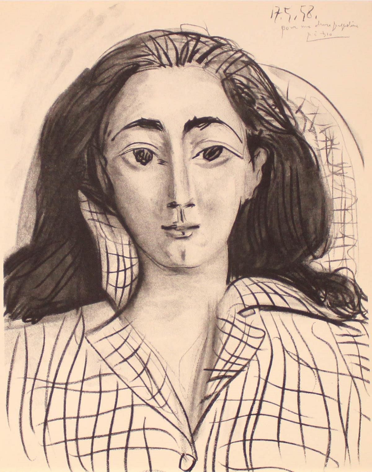 Pablo Picasso | Pablo Picasso - Jacqueline 17.5.58 (1964) | MutualArt