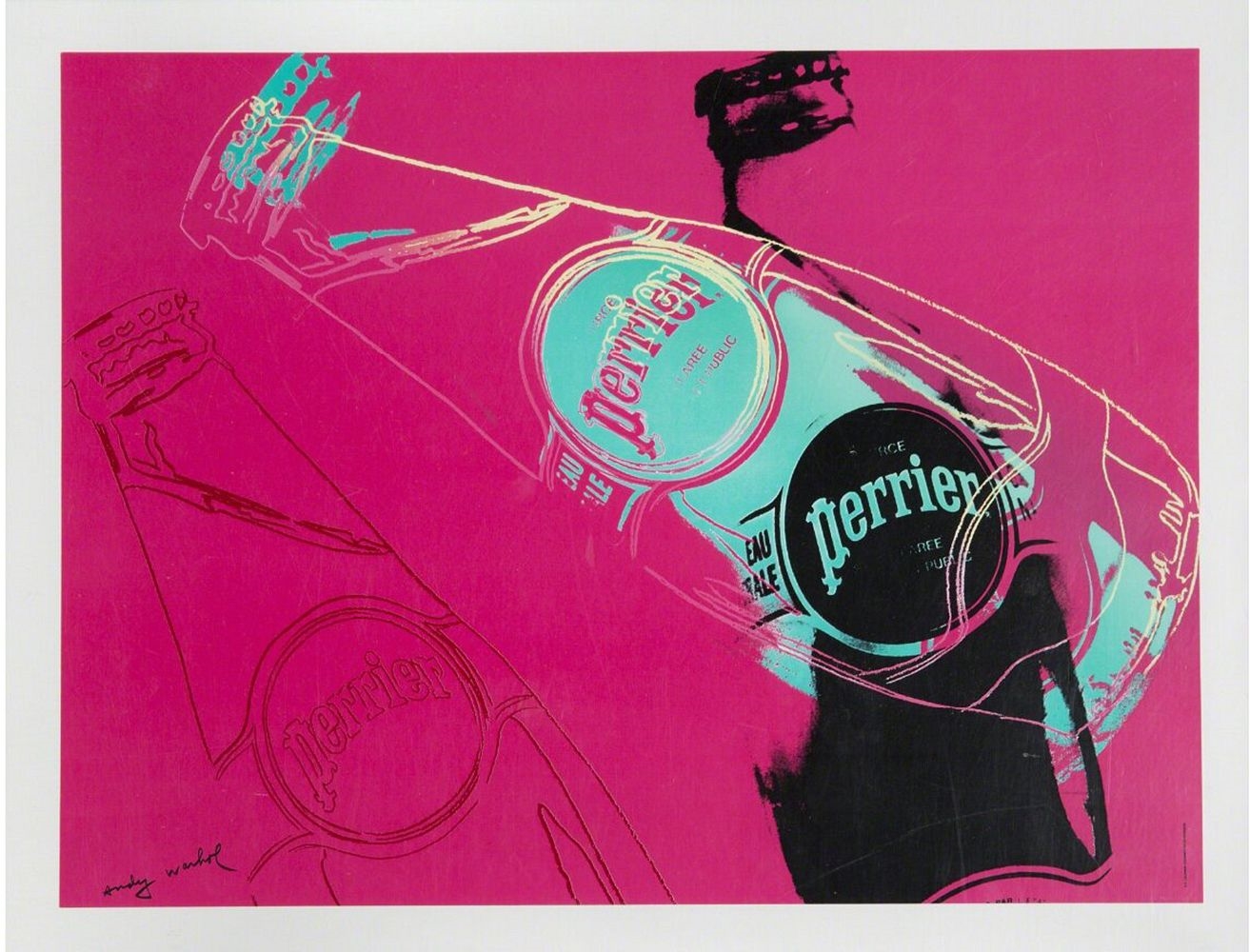 Andy Warhol | Andy Warhol - Pink Perrier Poster (1960s) | MutualArt