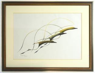 Benjamin Chee Chee | Three Birds in Flight | MutualArt